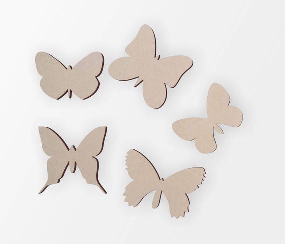 Wooden Butterfly Cutouts 5 Pack Cutout Home Decor | Etsy