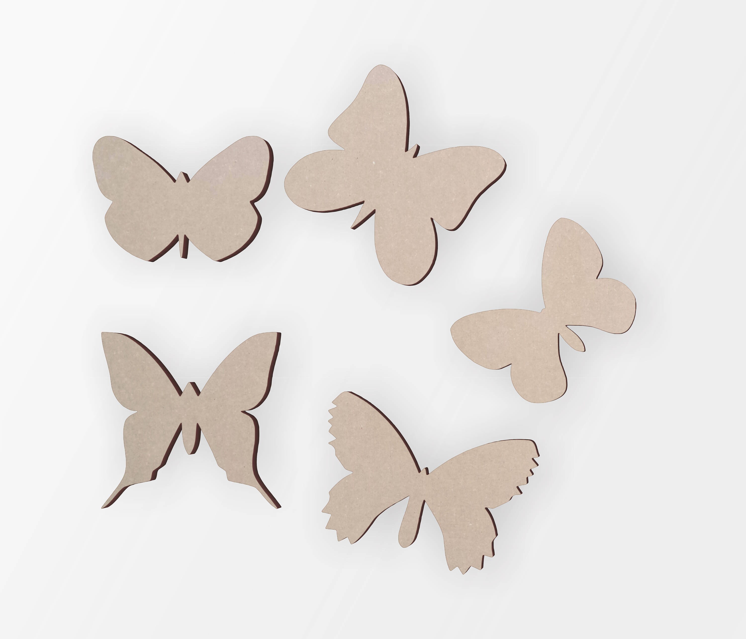 Wooden Butterfly Cutouts (5 Pack): Unfinished MDF, DIY Decor - Etsy