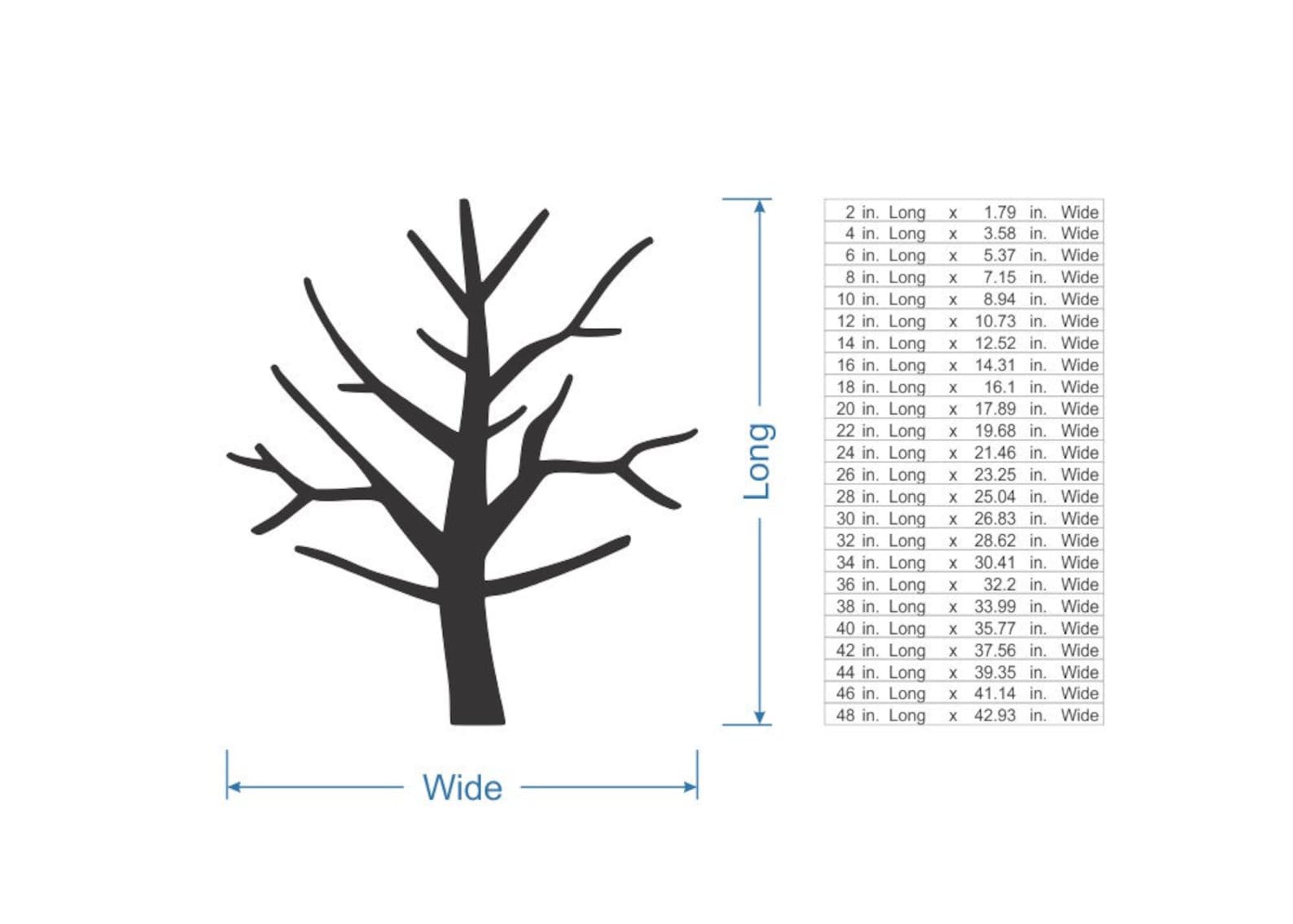Wooden Tree Shape - Cutout, Home Decor, Unfinished and Available in ...