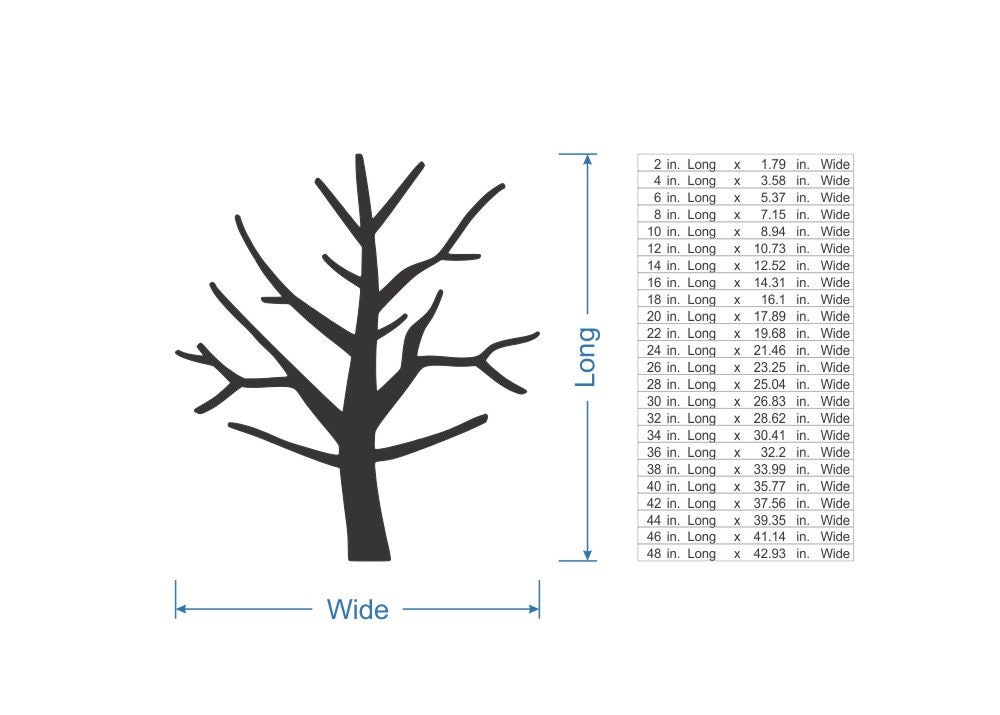 Wooden Tree Shape - Cutout, Home Decor, Unfinished and Available in ...