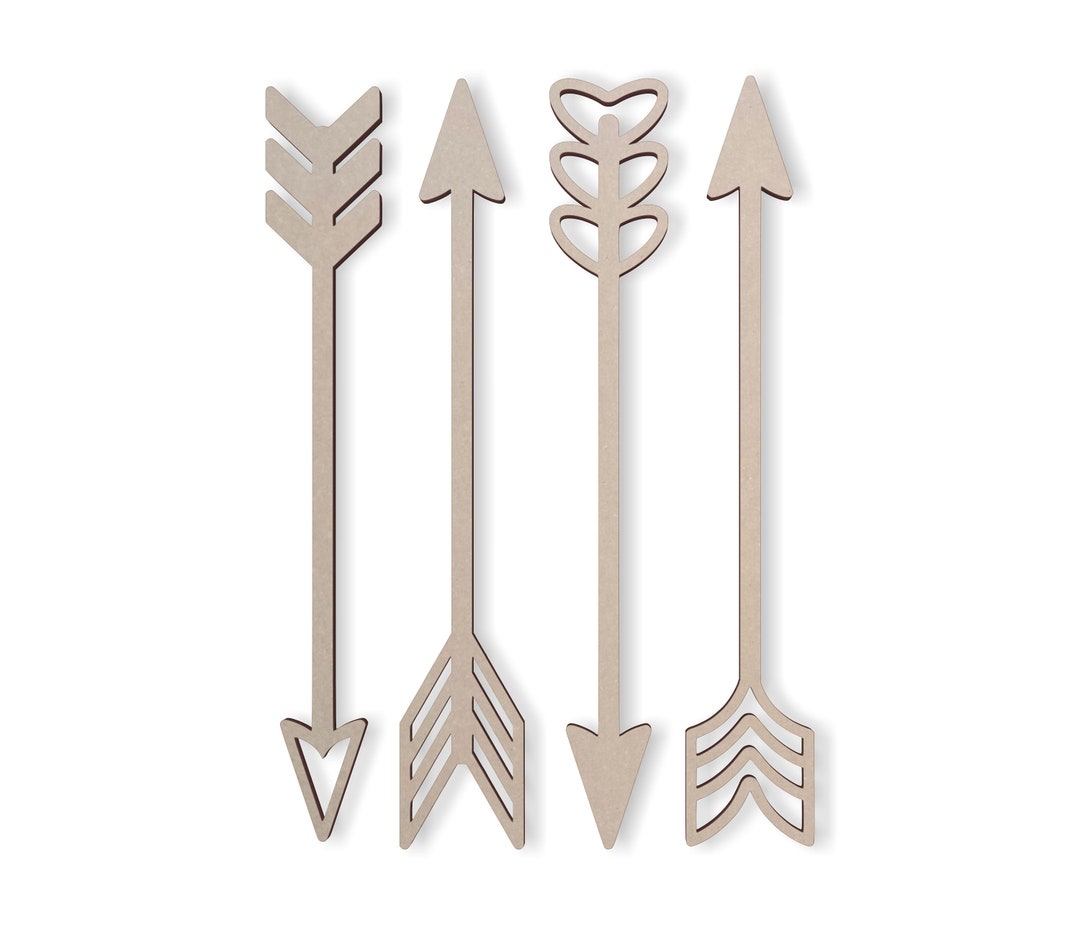 Wooden Home Decor Arrows 4 Cutout, Wedding Decor, Valentines Decor ...