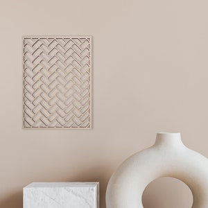 Wood Fishbone Lattice - Mandala Wall Art for Home Decor, Wall Panels ...