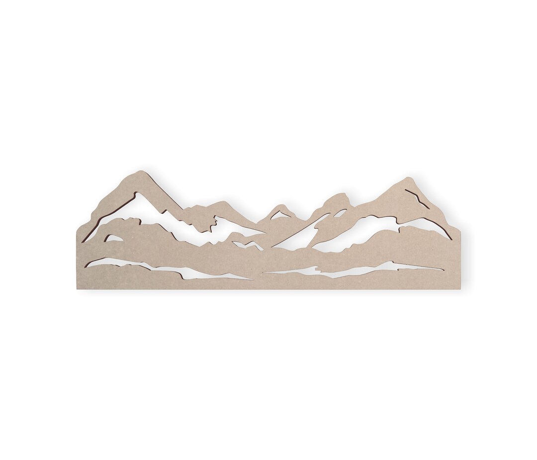 Wooden Mountain Landscape Cutout: Unfinished MDF Wall Art - Etsy