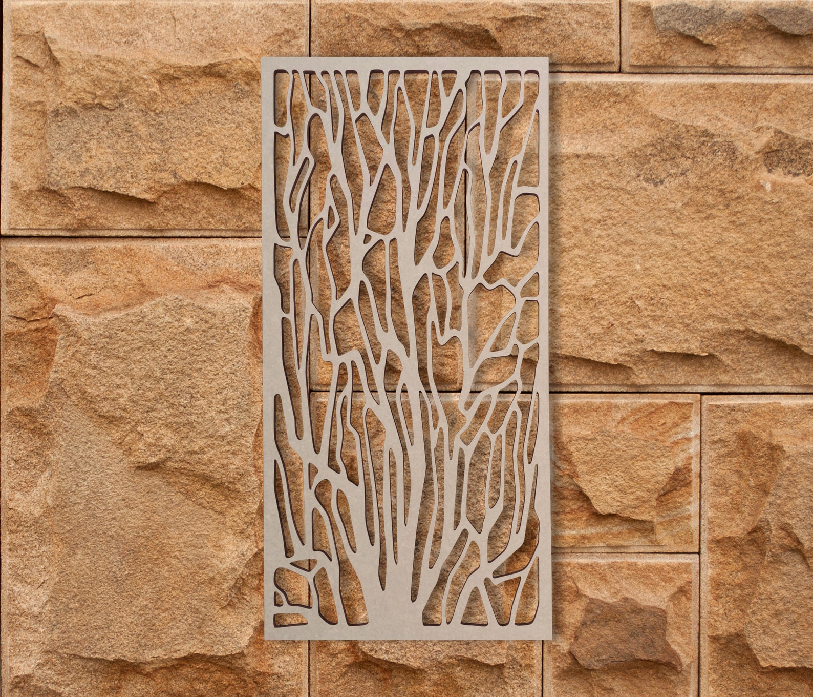 Wood Tree Branch Decorative Lattice Mandala Wall Art for - Etsy