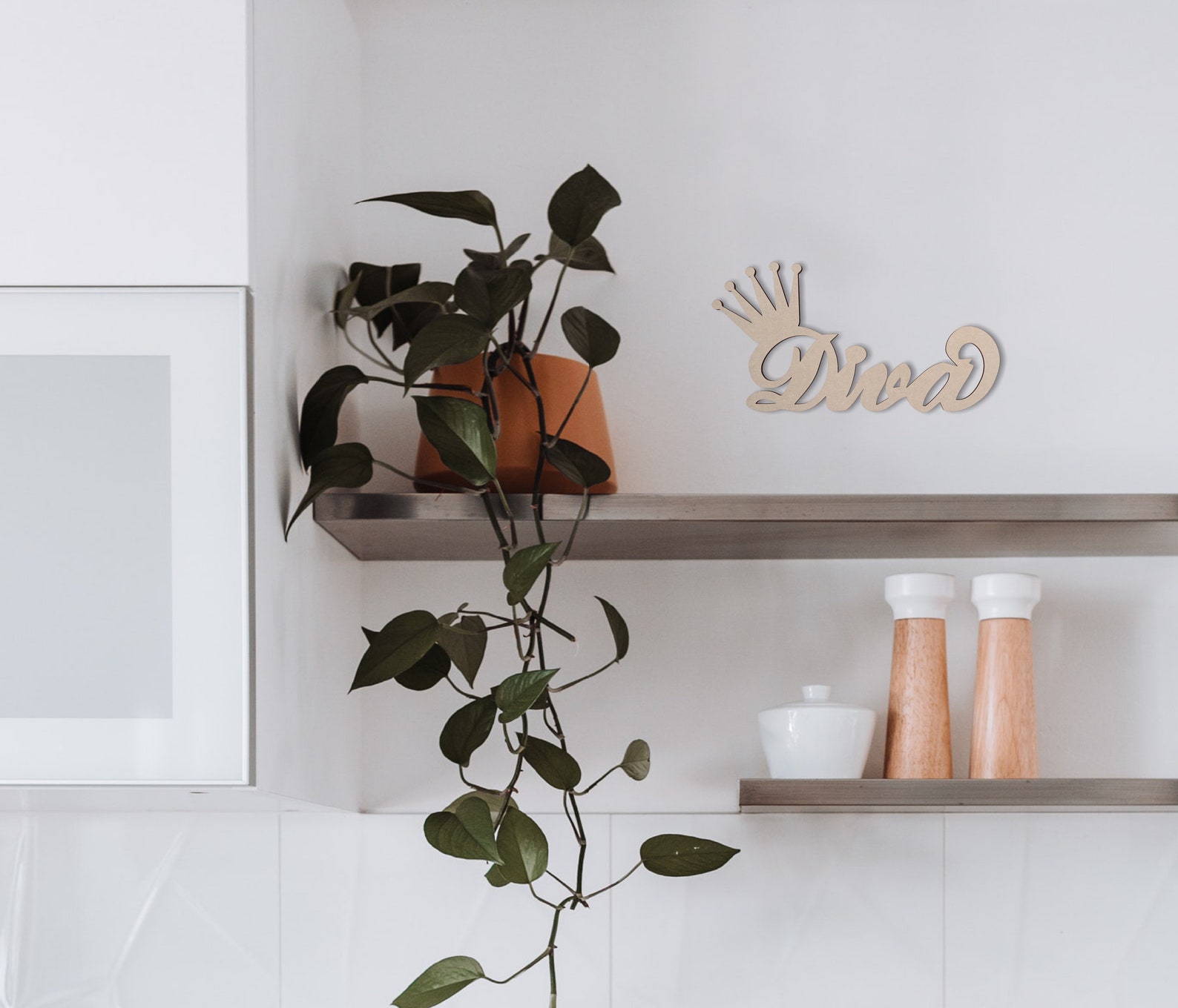 DIVA Wall Art Wooden Cutout Home Decor Unfinished and - Etsy