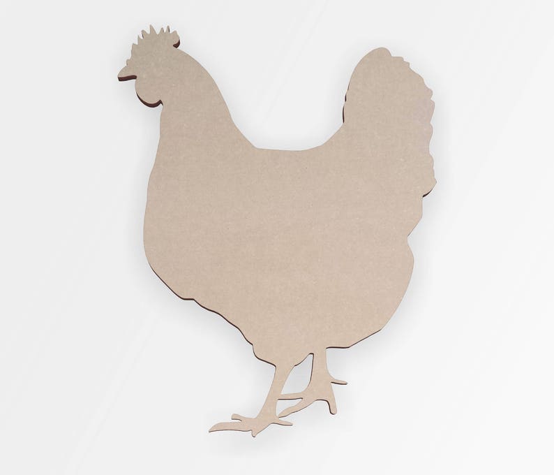 Wooden Chicken Hen Cutout Wooden Cutouthen Wall Art Home | Etsy