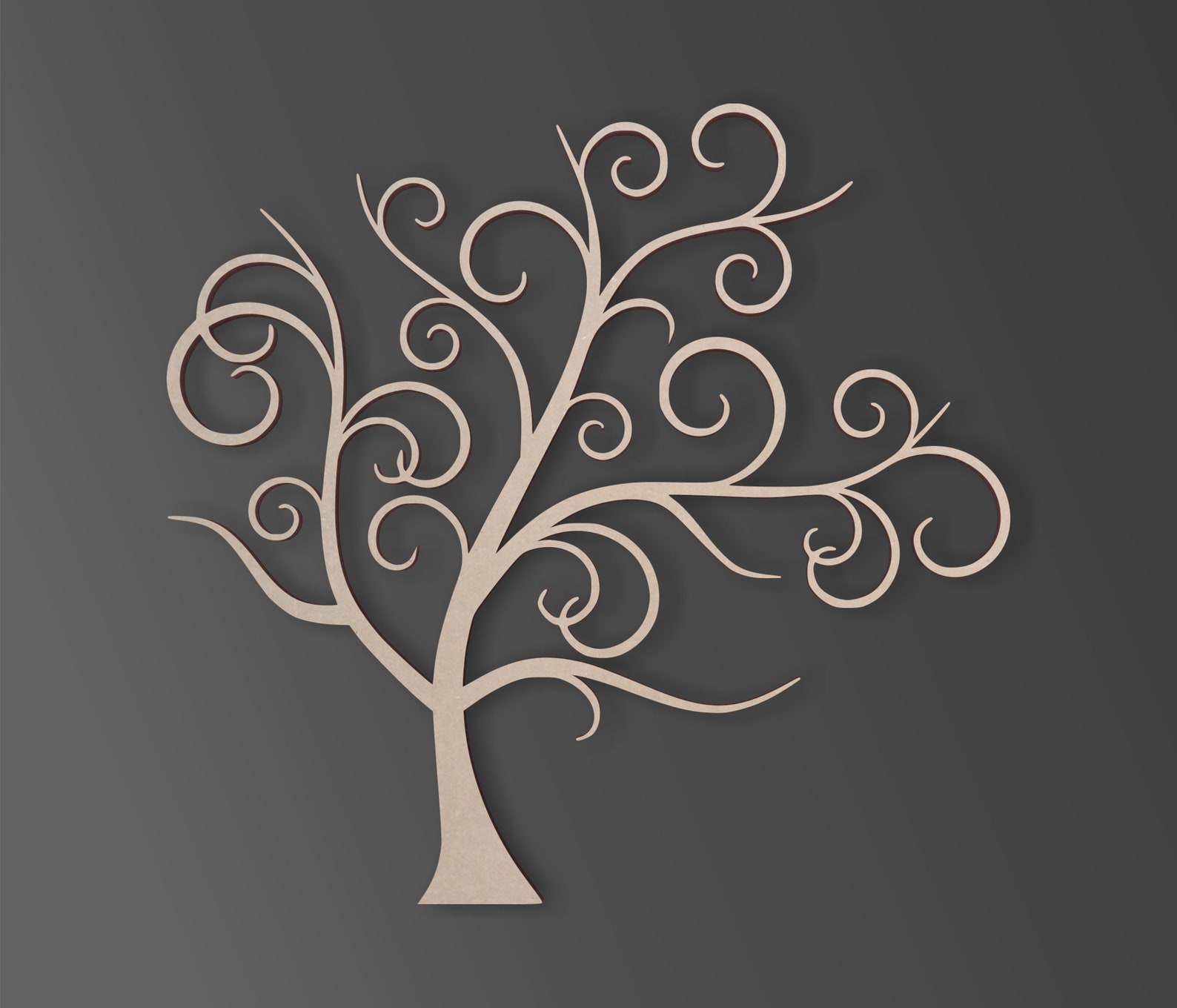 Wooden Shape Tree Flourish Decor for Weddings Wooden Cutout - Etsy