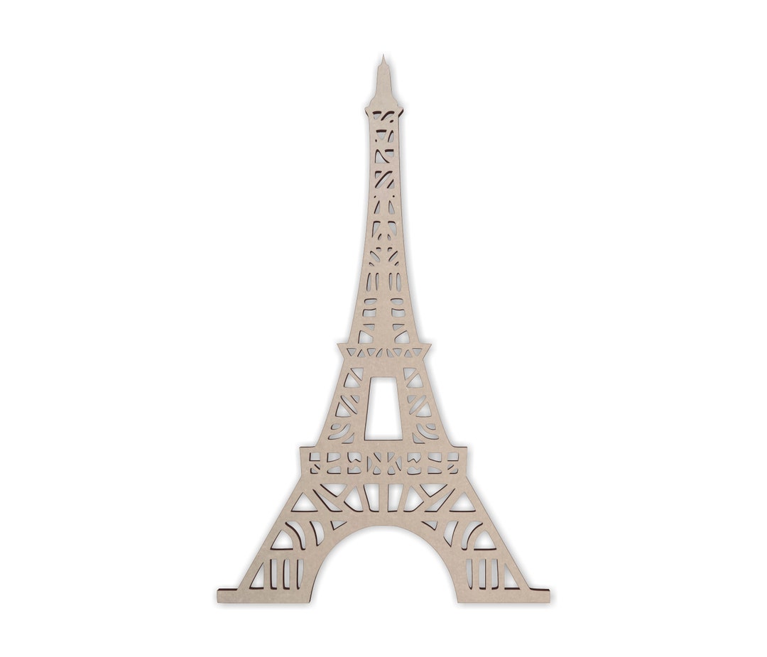 Wooden Shape Eiffel Tower, Wooden Cutout, Wall Art, Home Decor, Wall ...