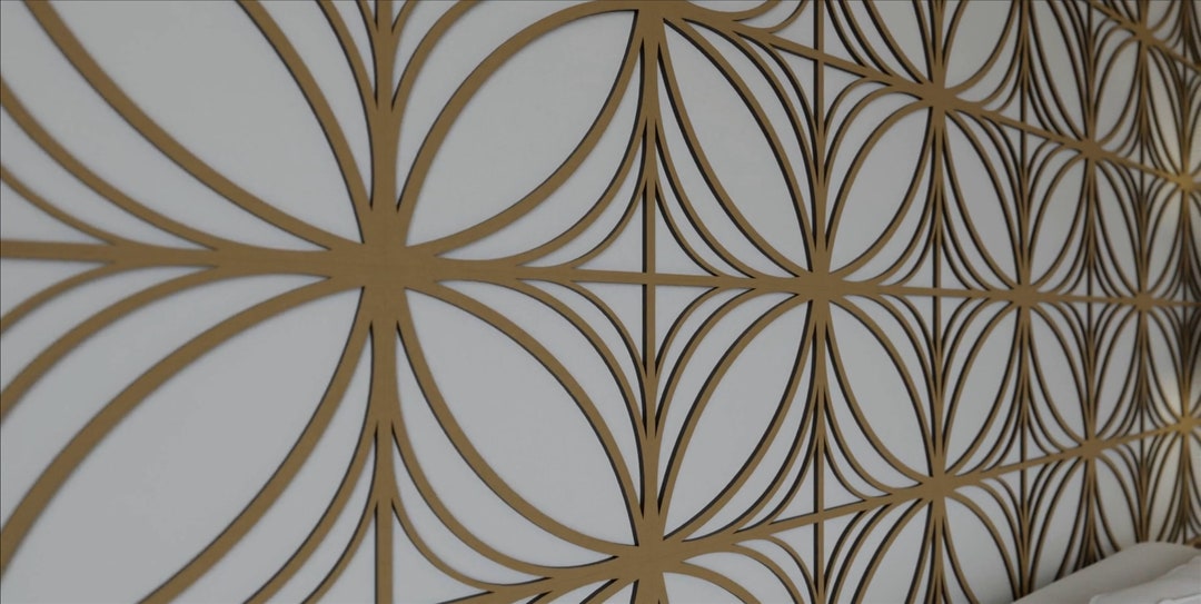 Otis Flower Wood 3D Wall Lattice Panels Wall and Ceiling Decor ...