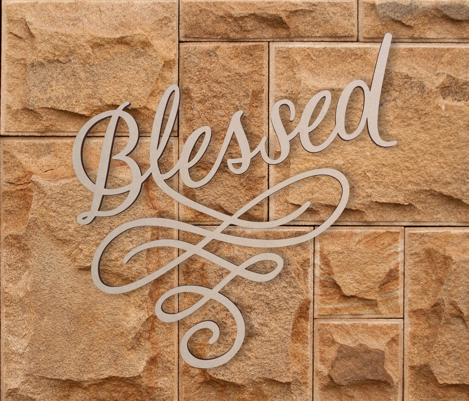 Wooden Shape Blessed Home Decor Wooden Cutout Wall Art Home - Etsy