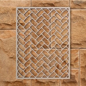 Wood Fishbone Lattice - Mandala Wall Art for Home Decor, Wall Panels ...