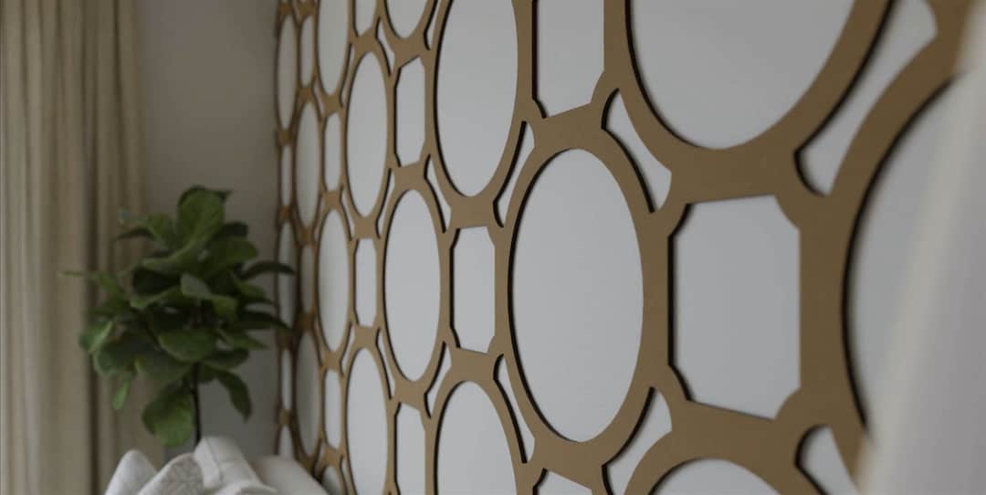 Geometric Circle Wood Wall Panels: Paintable 3D Lattice Decor - Etsy