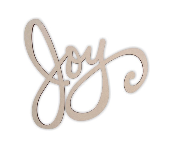 Word Cutout joy Cutout Home Decor Unfinished - Etsy Australia