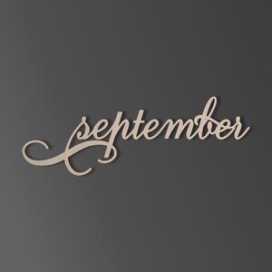 Word Cutout "september" - Cutout, Home Decor, Unfinished and Available ...