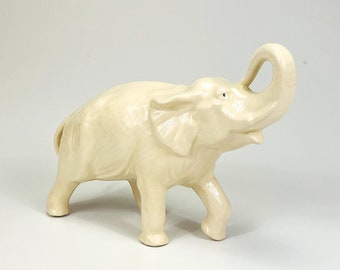 Large Ceramic Elephant Figurine - Etsy