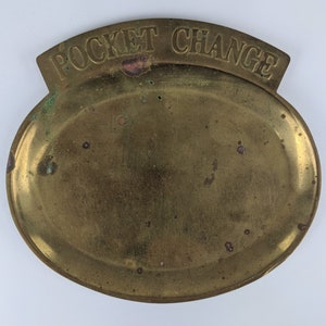 Oblong Brass Pocket Change Dish - Etsy