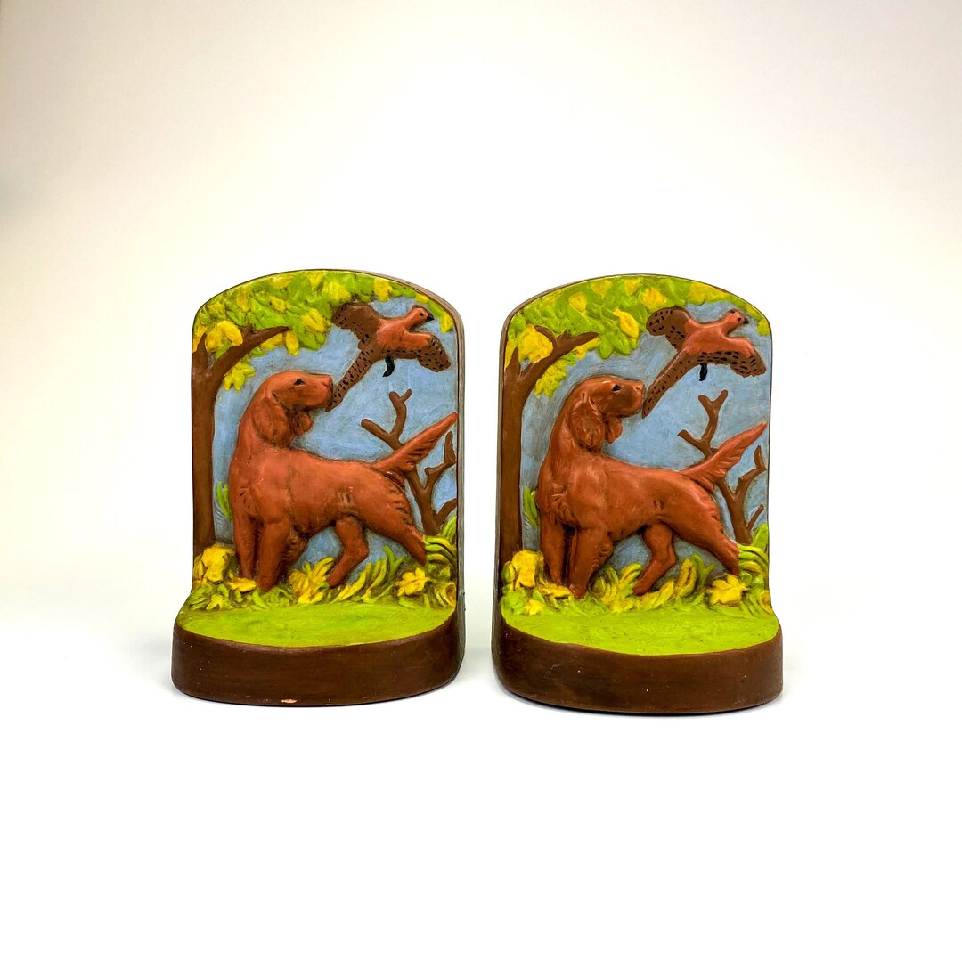 Vintage Hunting Themed Bookends - Etsy
