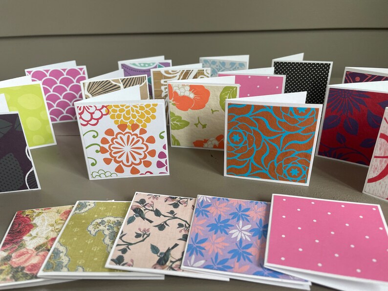 25 Mini Note Cards - 2.5" X 2.5" - Blank - Small Note Card - Tiny Notes ...