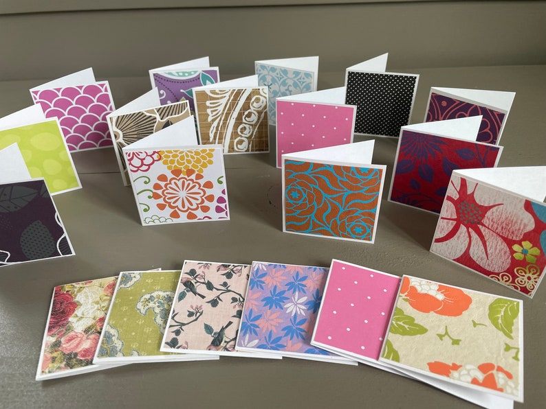 25 Mini Note Cards - 2.5" X 2.5" - Blank - Small Note Card - Tiny Notes ...