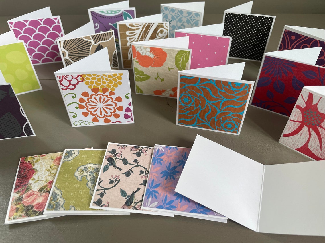 25 Mini Note Cards - 2.5" X 2.5" - Blank - Small Note Card - Tiny Notes ...