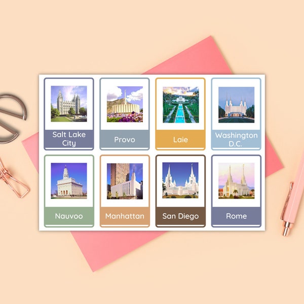 Lds Temple Matching Game Print - Etsy