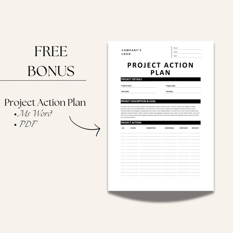 Project Status Report Template, 3-page Project Update Web Development ...