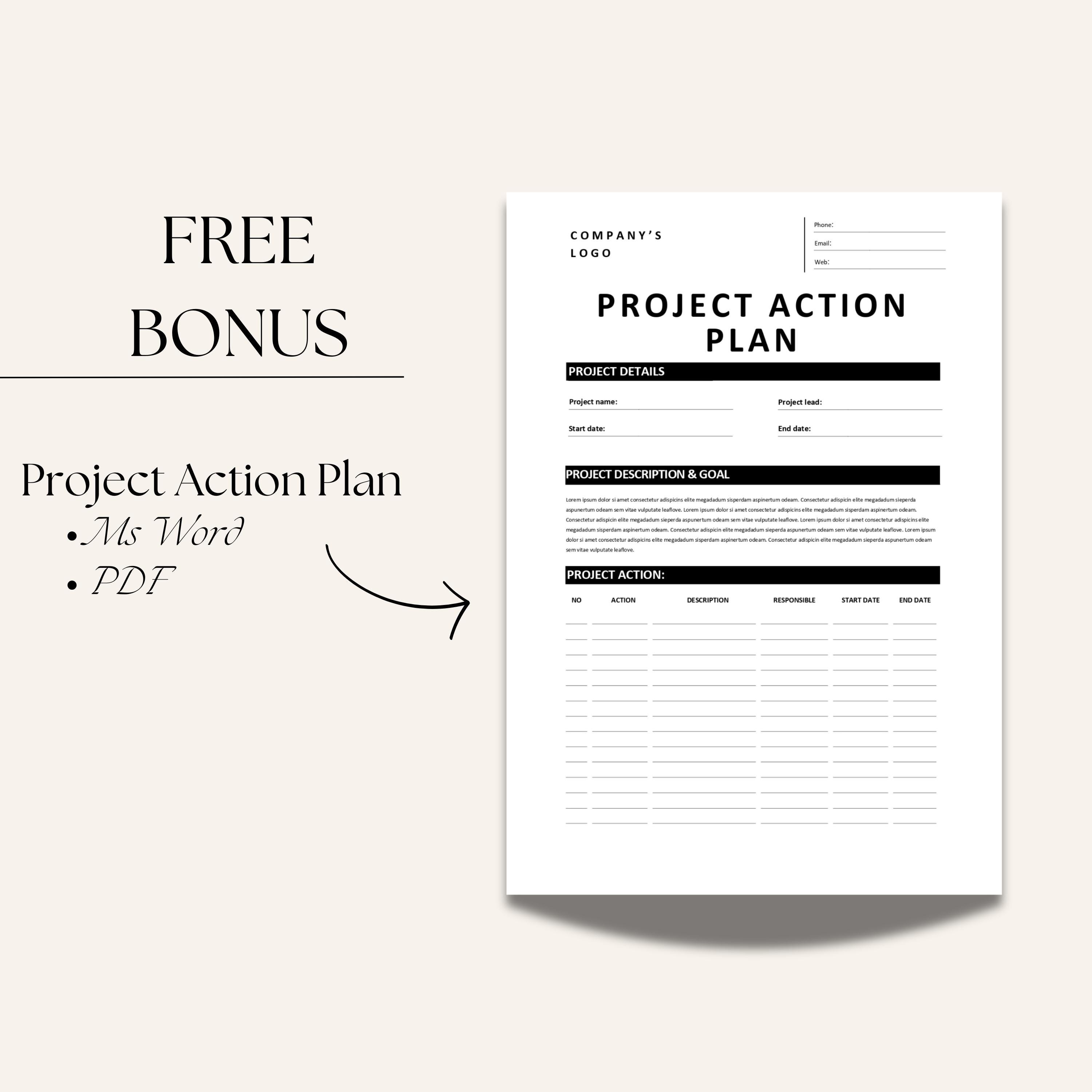 Project Charter Template Editable Ms Word PDF, How to Write a Project ...