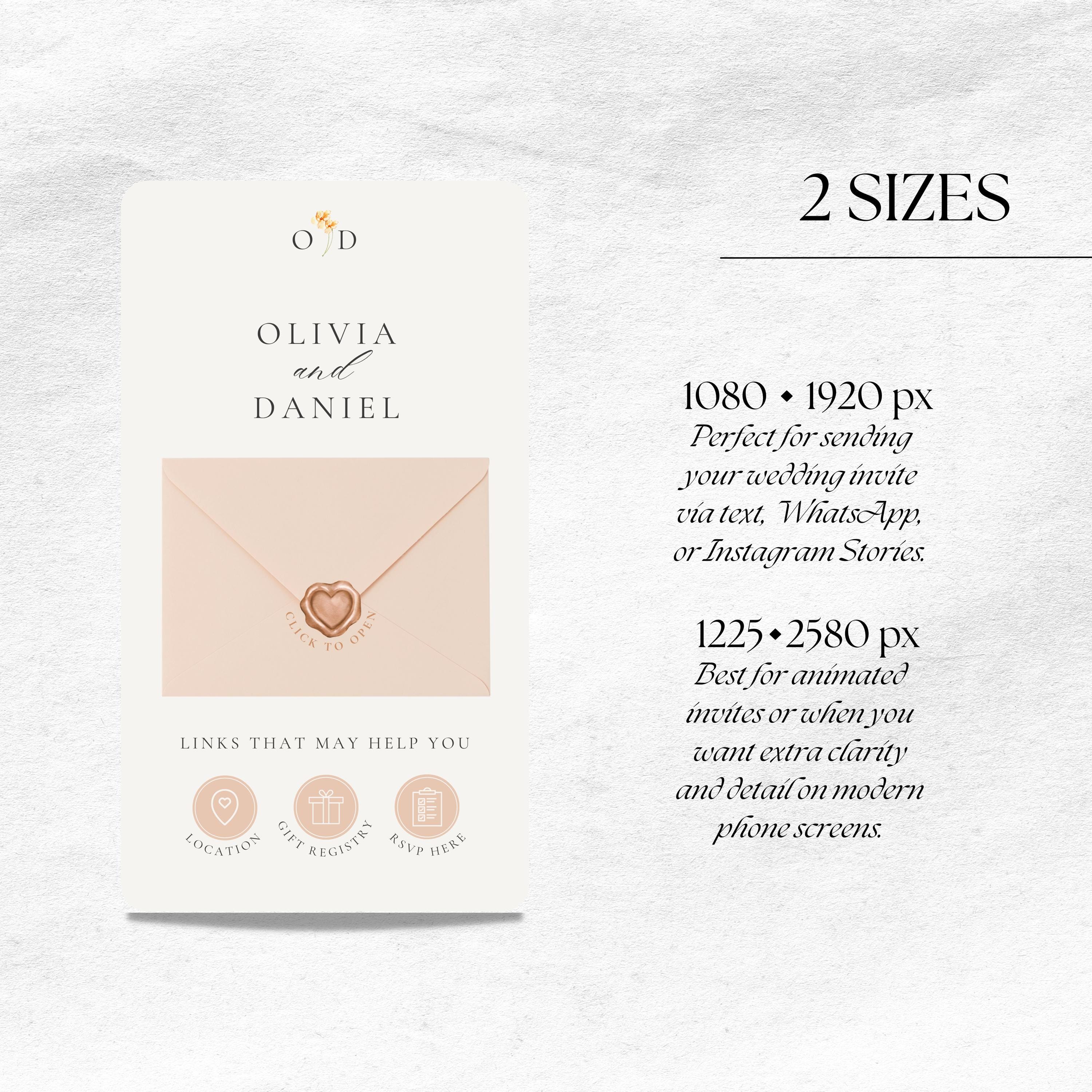 Interactive Digital Wedding Invitation, Mobile Web Invite With RSVP Map ...