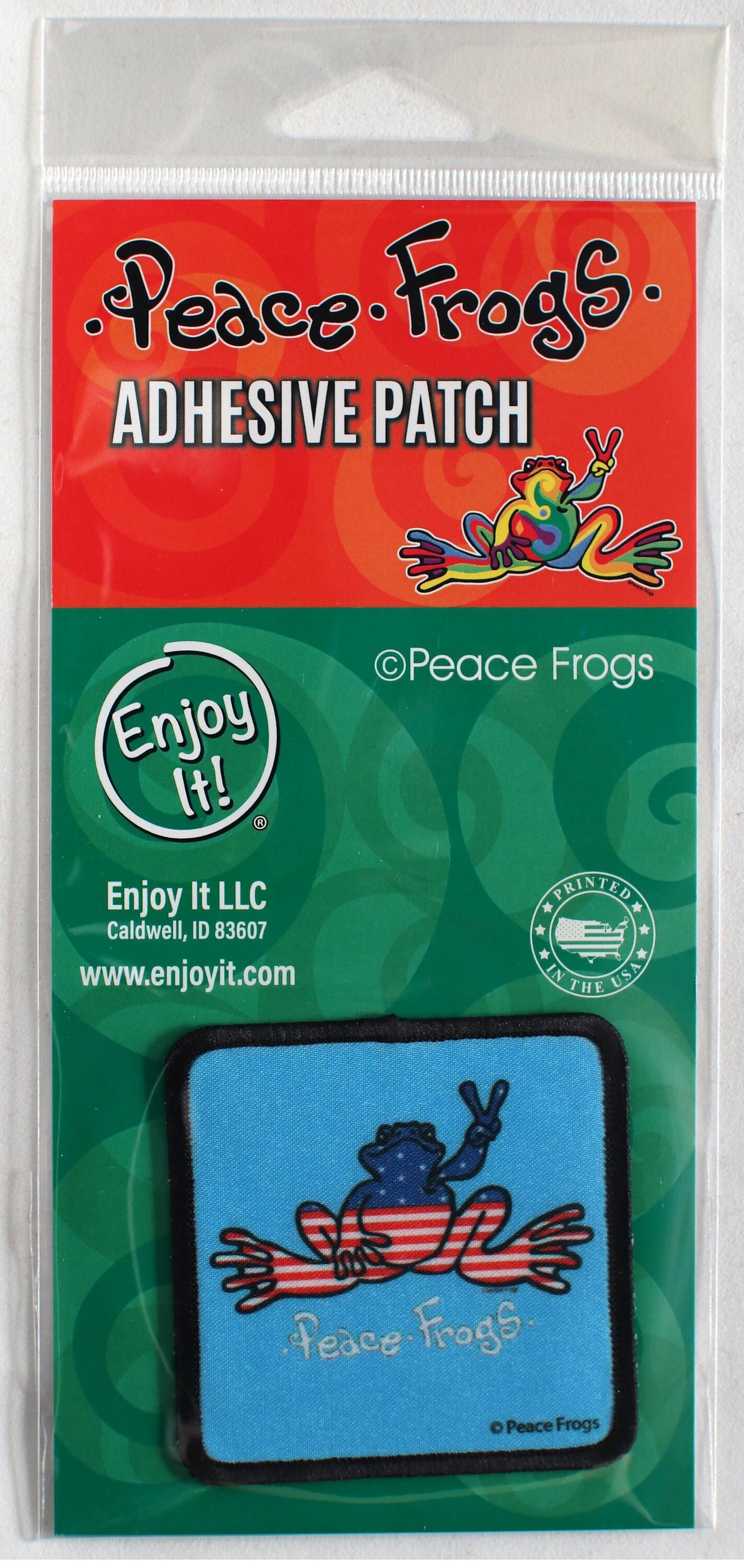 Adhesive Decorative Patch Peace Frogs USA Frog Peel & Stick Accessories ...