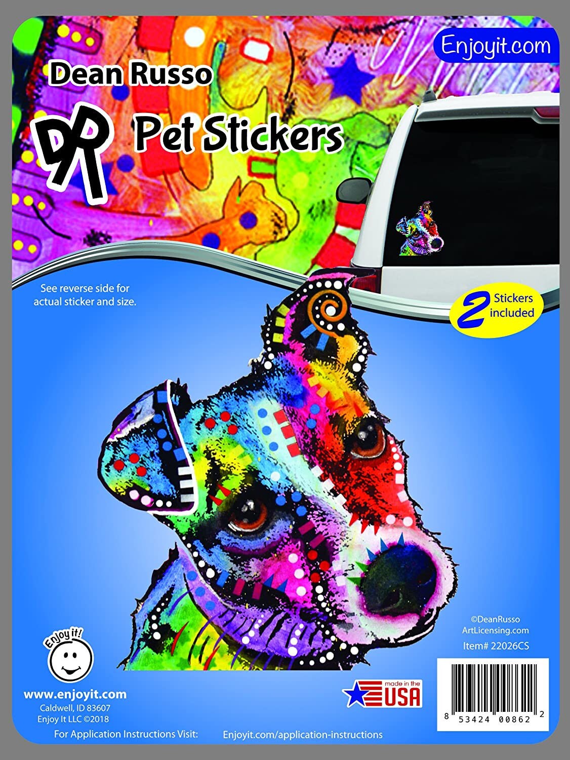 Pet Sticker Car Decal 2 Pack Dean Russo Jack Russell - Etsy