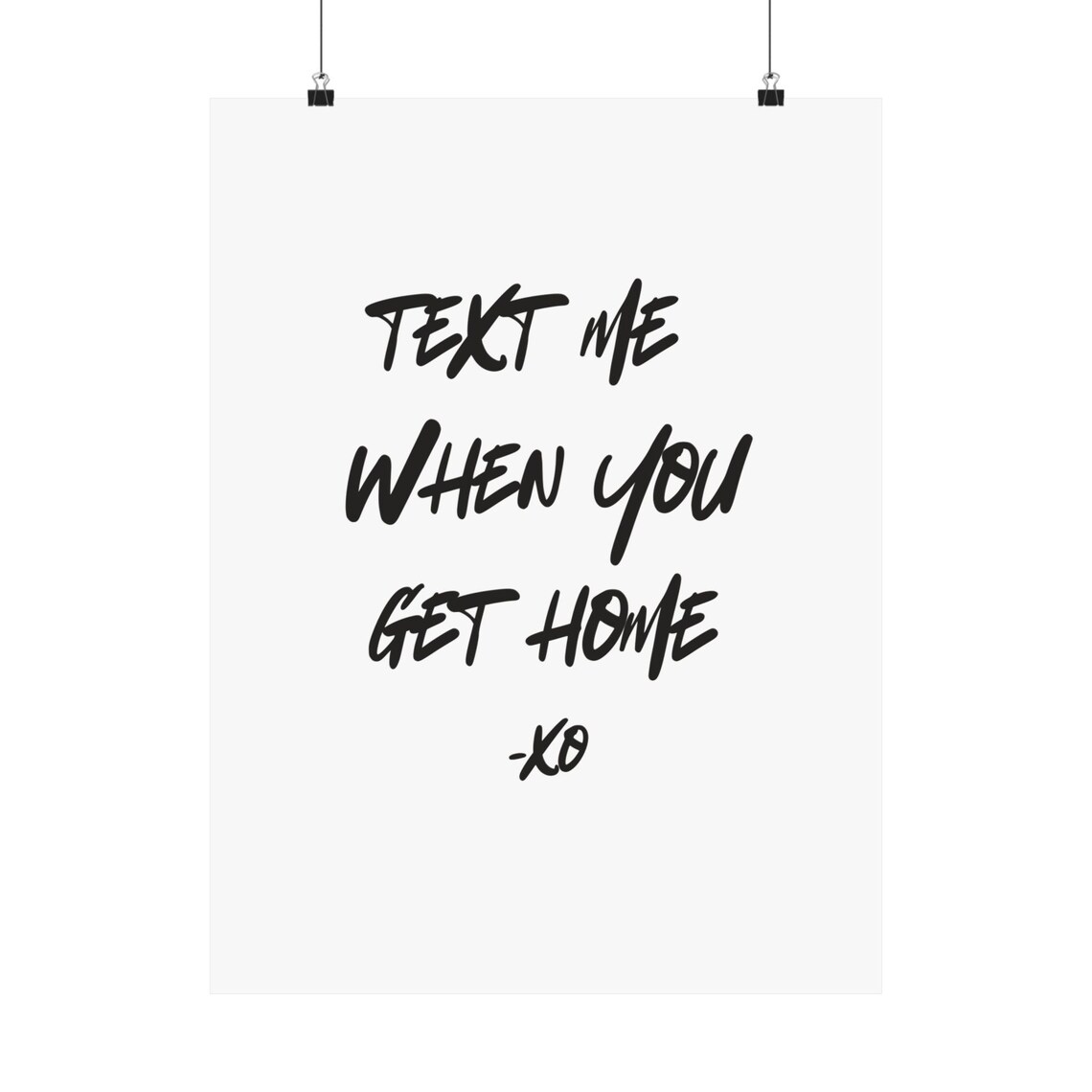 Text Me When You Get Home Poster - Etsy