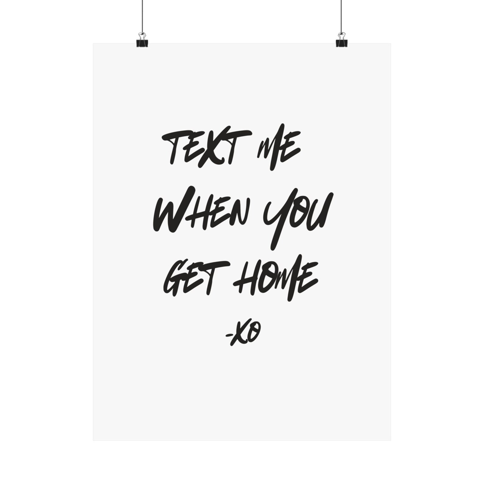 Text Me When You Get Home Poster - Etsy