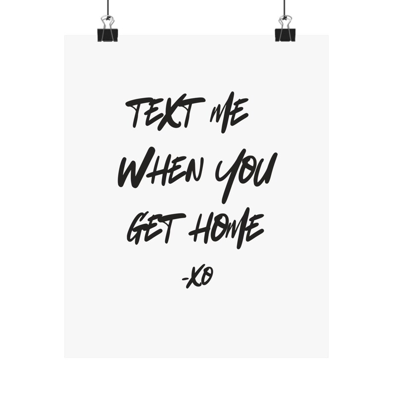 Text Me When You Get Home Poster - Etsy