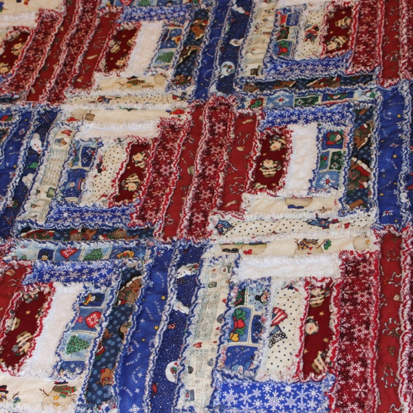 Snowman Rag Quilt - Etsy