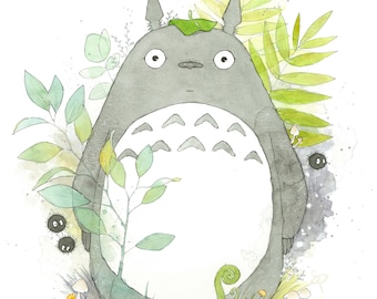 Totoro art print | Etsy