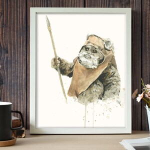 Wicket the Ewok Watercolor Illustration Star Wars Art Dorm Decor ...
