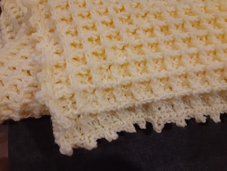 Rectangle Waffle Stitch Blanket - Etsy