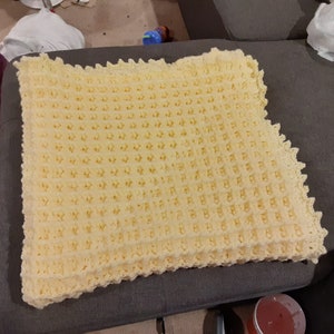 Rectangle Waffle Stitch Blanket - Etsy