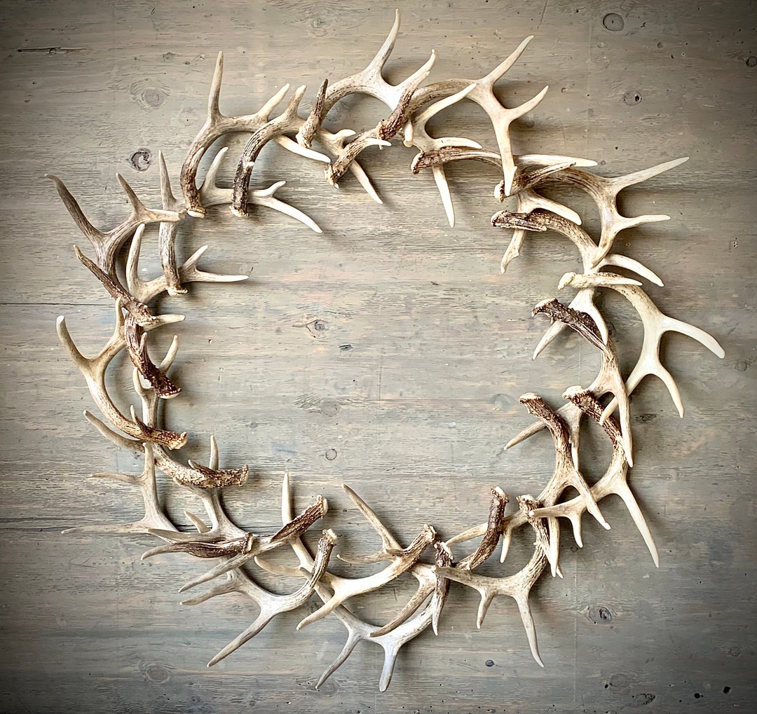 44" Large REAL Antler Wreath - Etsy