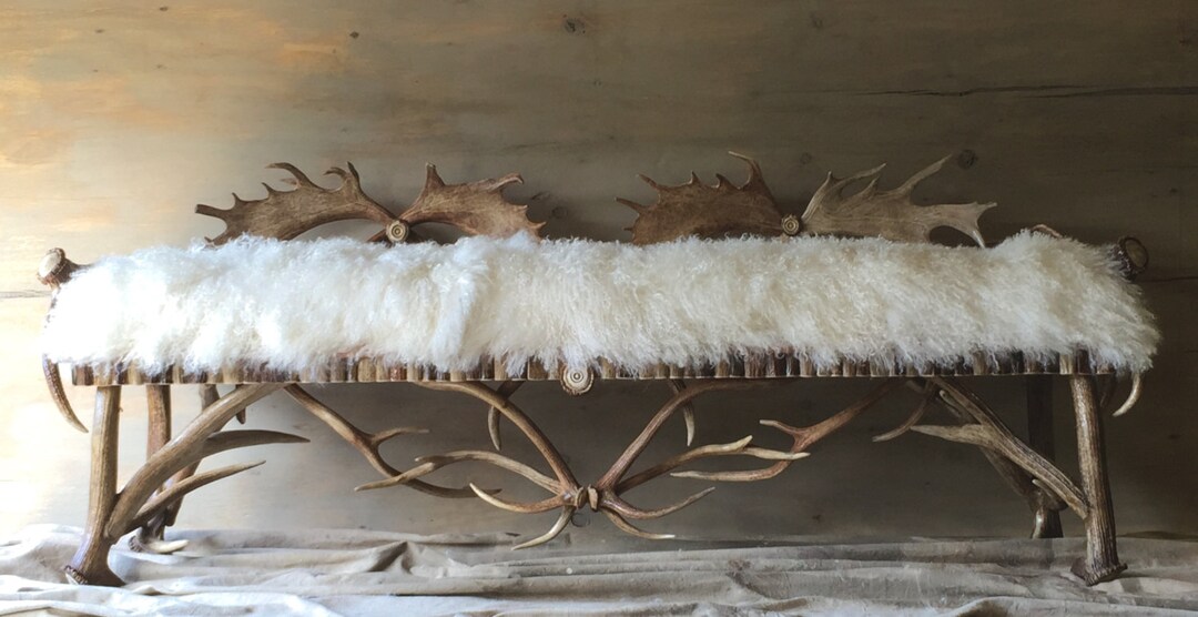 Antler Bench, Hand Crafted Using the Finest Naturally Shed Antlers - Etsy