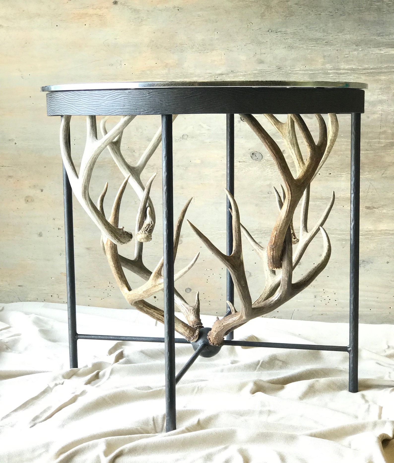 Antler & Iron Table Handcrafted Using Naturally Shed Rustic - Etsy