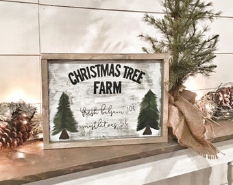 Tree farm sign | Etsy