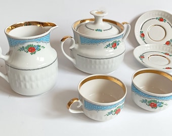Antique Porcelain 70s Vintage Coffee Set Set Espresso Cups With Saucers ...