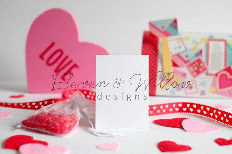Kids Valentines Card Mockup, Classroom Valentine Card Mockup ...