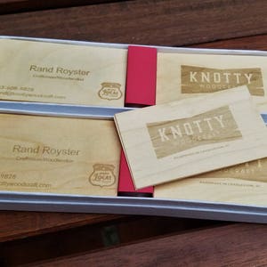 Wood Business Cards | Double Sided Business Cards | Engraved Wood ...