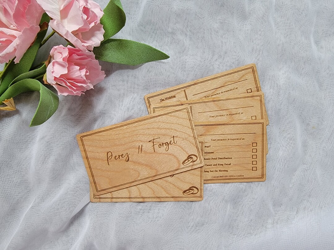 Announcement Cards | Wood Tags | Handout Cards | Call Cards | Engraved ...