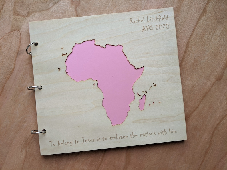 Africa Travel Gift | Africa Album | Wood Travel Scrapbook | Travel ...
