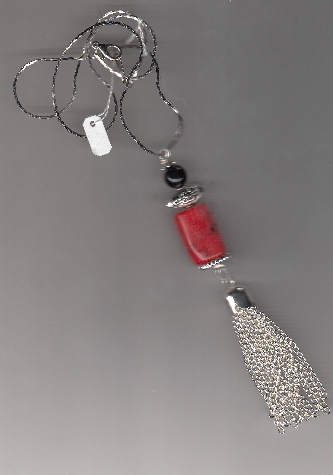 Asian Pendant Necklace in Real Red and Black Coral Unique - Etsy UK