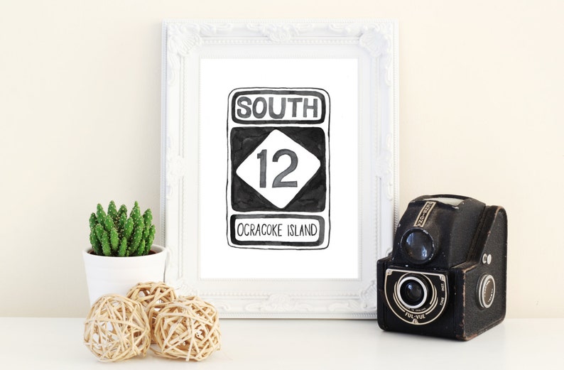 SOUTH 12 Printable | Ocracoke Island, Outerbanks, North Carolina 5x7 - Etsy