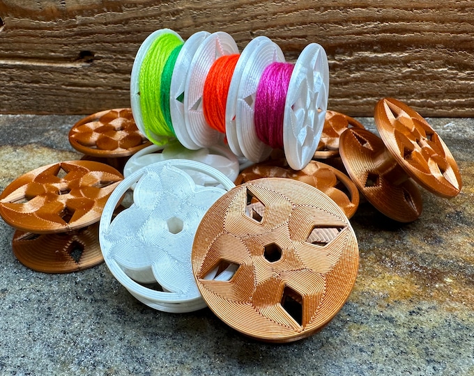 Medium Spools Set of 6 Designed Embroidery Thread Spools,holder,kit ...